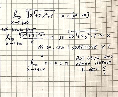 why can t i use my method to evaluate this limit of a real function