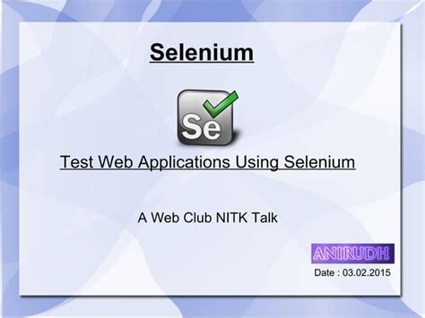 Selenium Ppt Odp Browsers Computer Software And Applications