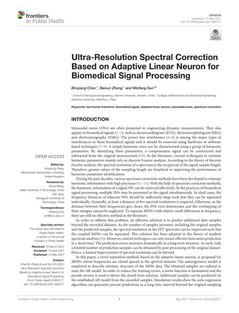 Pdf Ultra Resolution Spectral Correction Based On Adaptive Linear