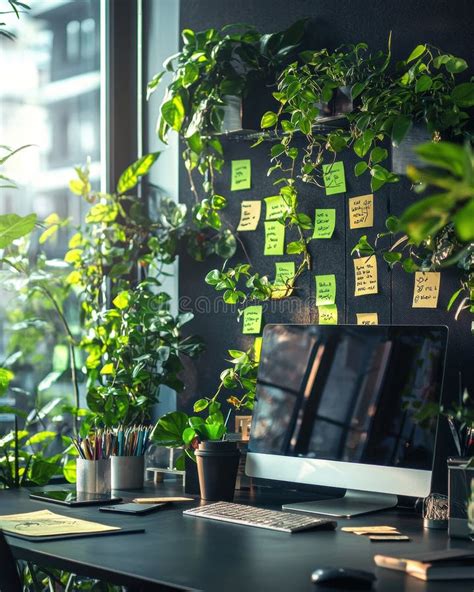 The Ultimate Business Model Canvas Setup A Desk With A Laptop And A Plant For Entrepreneurs