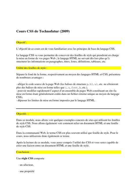 SOLUTION Cours Css Studypool