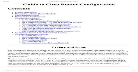 Guide To Cisco Router Configuration Pdf Document