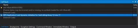 Visual Studio 2016 C Mfc Dll Has Triggered A Breakpoint Stack