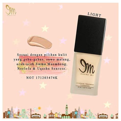 Cubre Mi Coverage Treatment Liquid Foundation Spf 35 Light Shopee Malaysia