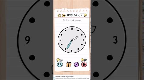 Brain Test Level 158 Fix The Clock Walkthrough Youtube