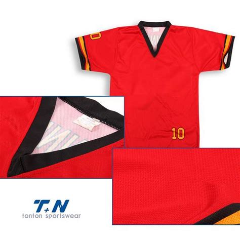 축구 유니폼 빨간색과 노란색 제품 Tonton Sportswear Co Ltd