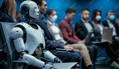 premium photo future of hiring ai robot candidates join job
