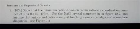 Solved Structures And Properties Of Ceramics 5 10 Show