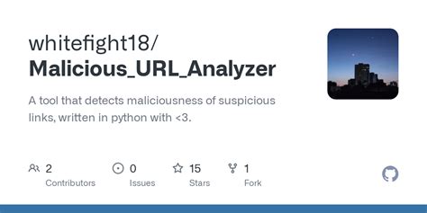 Github Whitefight18 Malicious Url Analyzer A Tool That Detects Maliciousness Of Suspicious