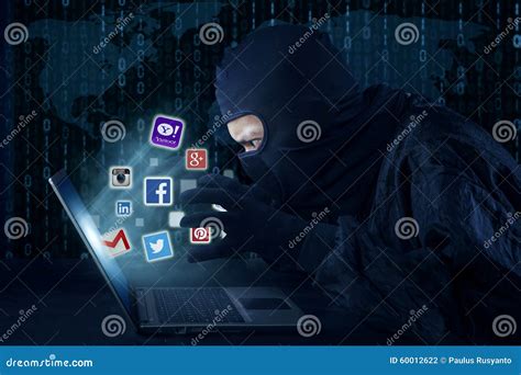 Hacker Stealing Social Network Account Editorial Photography Image Of Computer Media 60012622