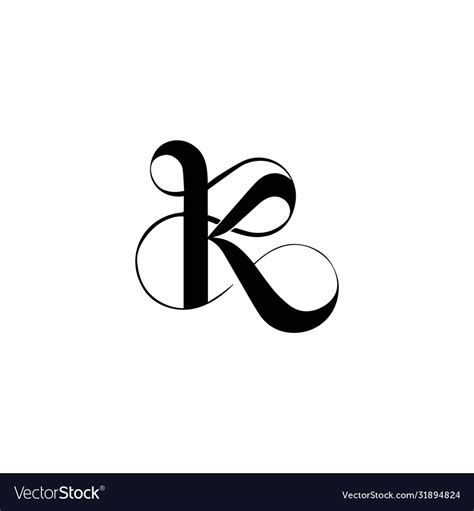 Initial Letter K Logo Design Template Royalty Free Vector