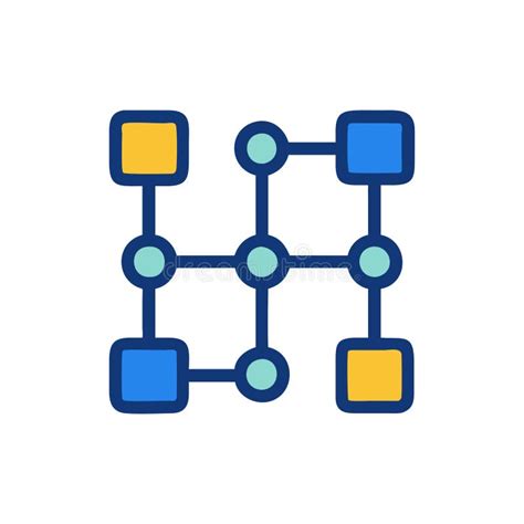 Comprehensive Network Node Icon For Solutions Stock Illustration