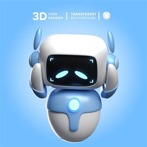 Premium Psd Confusing Robot 3d Illustration Rendering 3d Icon Colored