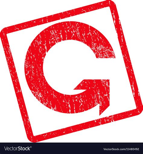 Rotate Ccw Icon Rubber Stamp Royalty Free Vector Image