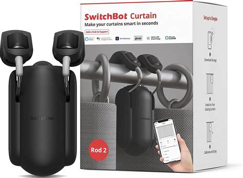 Switchbot Curtain Rod 2 Smart Curtain Controller Wireless App Automate