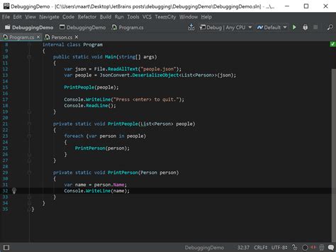 Running And Debugging A Net Project In Rider The Net Tools Blog