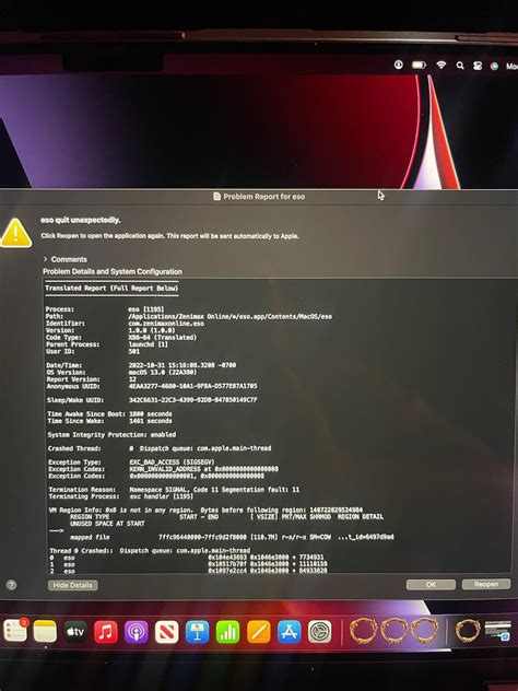Getting This Error Message On Mac When Trying To Run Eso For The First Time Help R