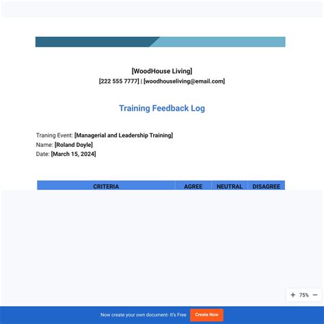 Training Feedback Log Template Download In Word Google Docs Apple Pages Template Net