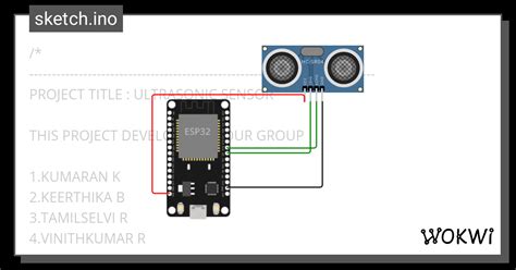 Ultrasonic Sensor Copy Wokwi Esp32 Stm32 Arduino Simulator