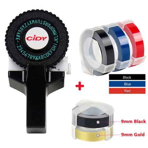 1 Pcs 3d Pvc Embossing Label Maker For Motex E101 Upgrade Version Mini Diy Manual Typewriter