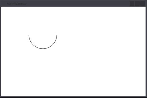 wpf — 2つの任意の点の間でarcsegmentを使用する半円のwpf数学