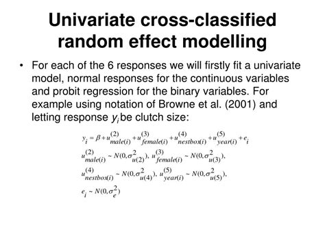 Ppt ‘counting Chickens And Other Tales Using Random Effect Models