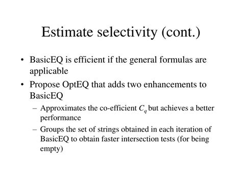 ppt extending q grams to estimate selectivity of string matching with