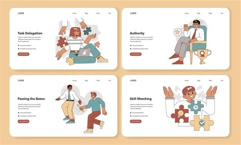 Task Delegation Set Vector Illustration 41172528 Vector Art At Vecteezy