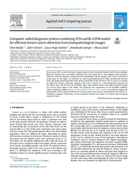 Pdf Computer Aided Diagnosis System Combining Fcn And Bi Lstm Model