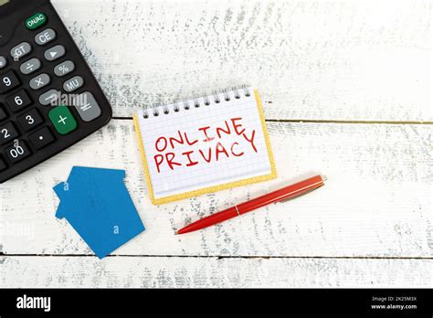 Hand Writing Sign Online Privacy Conceptual Photo Security Level Of Personal Data Published Via
