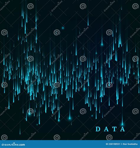 Random Generated Data Block Stream Abstract Matrix Big Data Visualisation Stock Vector