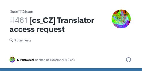 Cscz Translator Access Request · Issue 461 · Openttdteam · Github