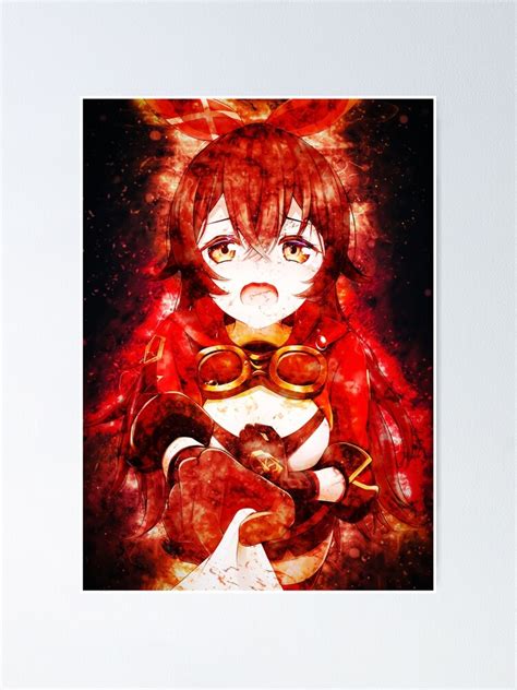 Amber Genshin Impact Fanart Poster For Sale By Spacefoxart Redbubble