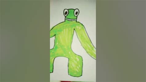 Нарисовал Зелёного Друга из Радужных Друзей Drawn A Green Friend From Rainbow Friends Youtube