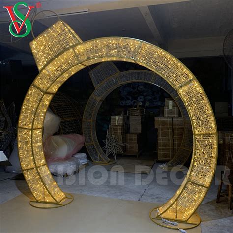 D Giant Christmas Wedding Decorations Outdoor Acrylic Arch Motif Lights China Christmas Light