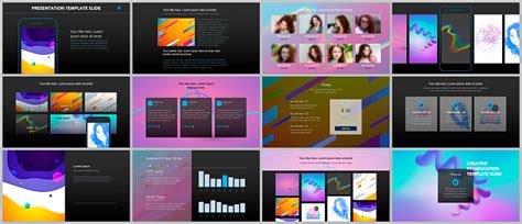 최소한의 프리젠테이션 포트폴리오 템플릿 검은 배경에 간단한 요소입니다 책자 커버 벡터 디자인입니다 전단지 전단지 책자에 대 한 프레 젠 테이 션 슬라이드를 보고 마케팅 광고