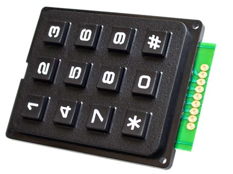 3x4 Matrix Keypad Hard Keys Black 26113