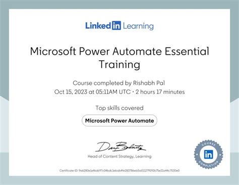 Rishabh Pal On Linkedin Certificate Of Completion