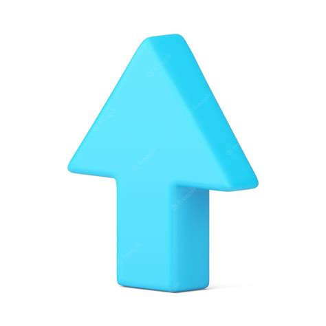 premium vector blue arrow up increase progress direction cursor blue