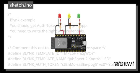 Jobsheet 2 Kontrol Led Wokwi Esp32 Stm32 Arduino Simulator