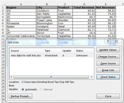 Changing The Source Link In Microsoft Excel