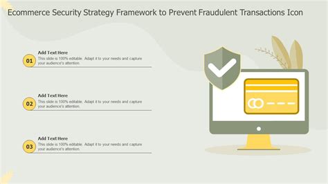 Ecommerce Security Strategy Framework To Prevent Fraudulent Transactions Icon Ppt Powerpoint
