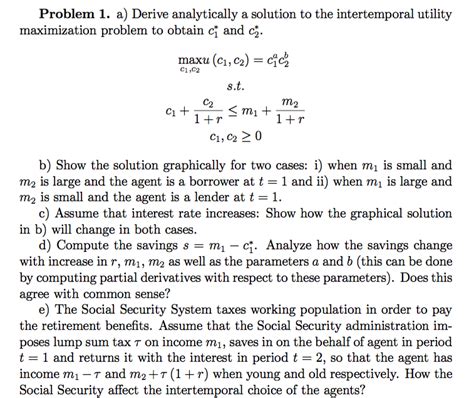 solved derive analytically a solution to the intertemporal