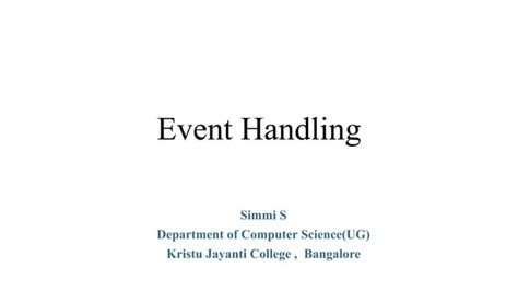 Java Programming Event Handlingtypes Of Events Pdf Programming