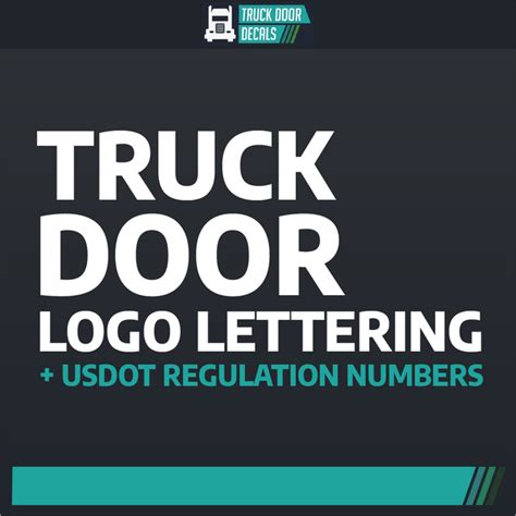 Truck Door Decals And Stickers Us Dot And Semi Truck Lettering
