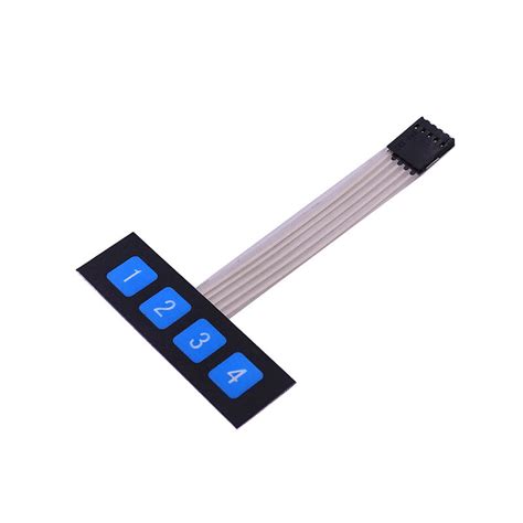 Interruptor De Membrana De Matriz De 1x4 Teclas Panel De Control De