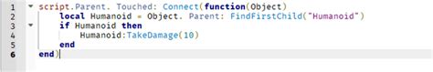 Damage Script Rrobloxstudio