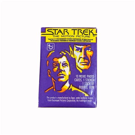 Star Trek The Motion Picture Vintage Wax Pack 10 Movie Photo Cards 1
