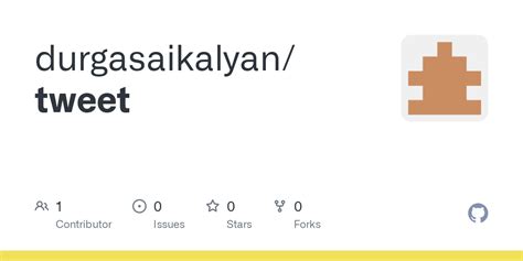 Github Durgasaikalyan Tweet
