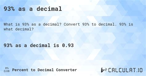 93 As A Decimal Calculatio